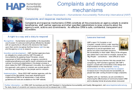 HAP Poster - Innovations Fair | ALNAP