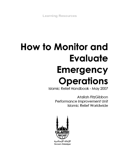 How to Monitor and Evaluate Emergency Operations | ALNAP