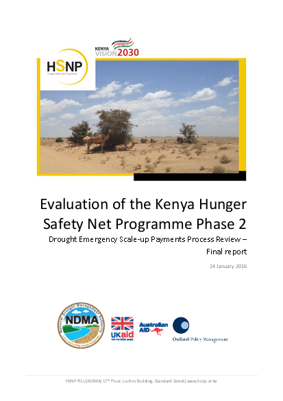 Evaluation of the Kenya Hunger Safety Net Programme Phase 2: Drought ...
