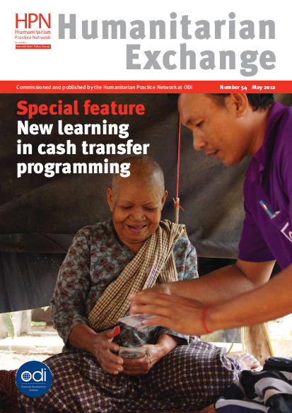Humanitarian Exchange 54: Special Feature - New learning in cash ...