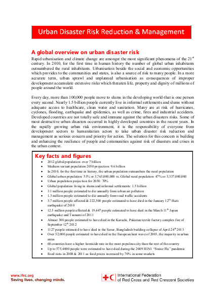 Urban Disaster Risk Reduction & Management | ALNAP