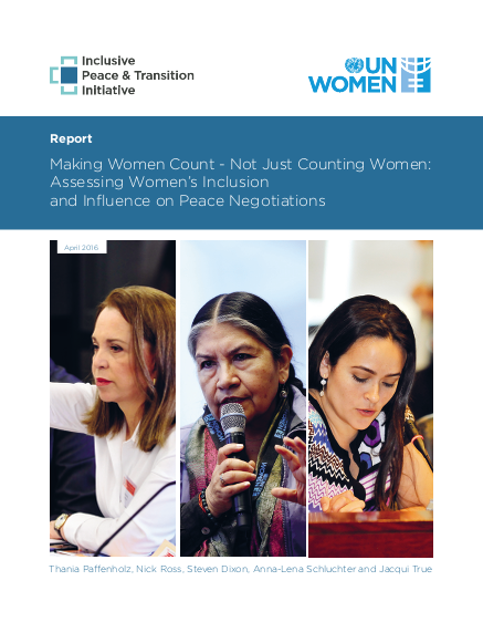 Making Women Count - Not Just Counting Women: Assessing Women’s ...