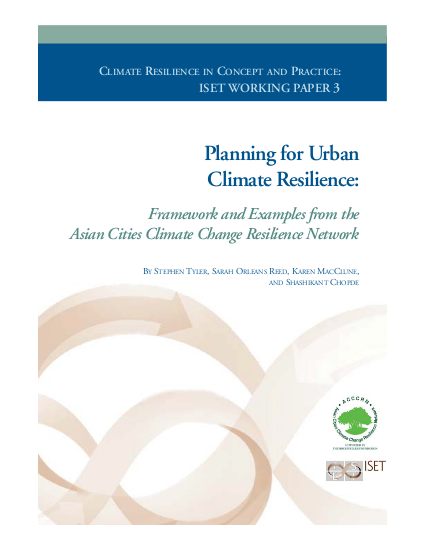 Planning for Urban Climate Resilience: Framework and Examples from the ...