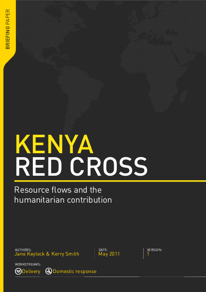 Kenya Red Cross: Resource Flows and the Humanitarian Contribution | ALNAP