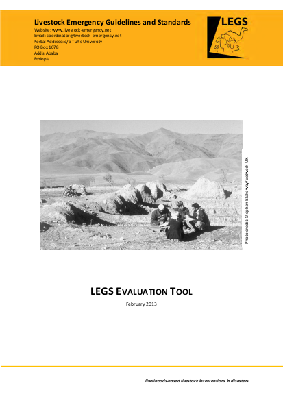 Livestock Emergency Guidelines and Standards (LEGS) Evaluation Tool | ALNAP