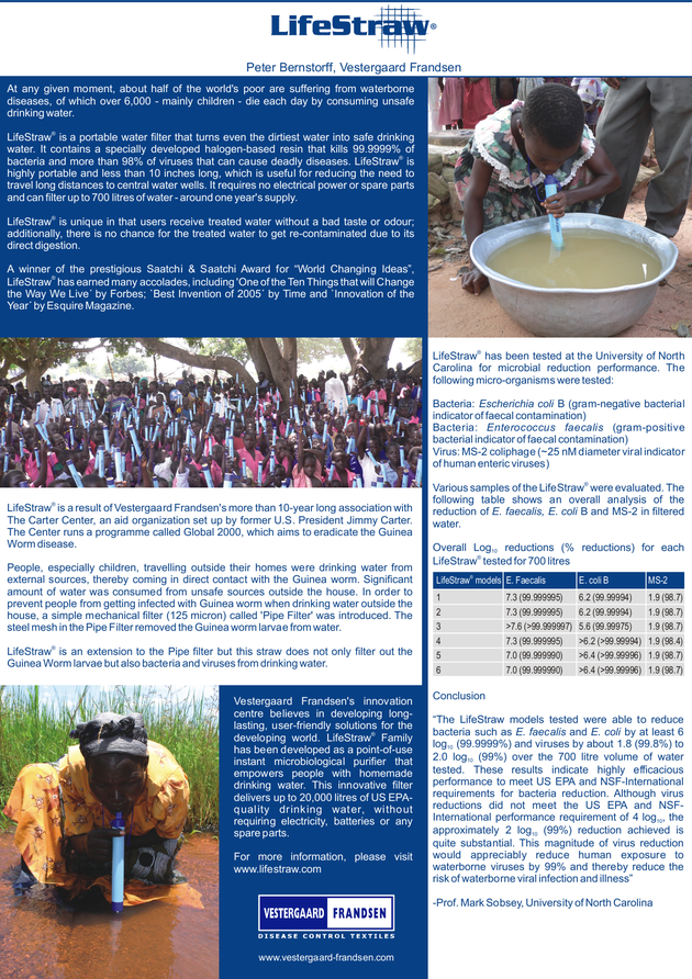 Lifestraw poster - Innovations fair | ALNAP