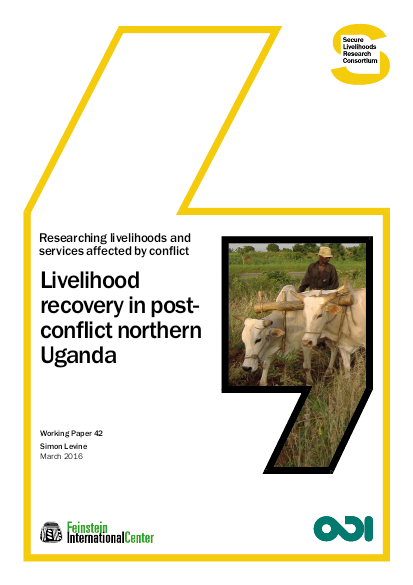 Livelihood recovery in post-conflict northern Uganda | ALNAP