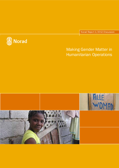 Making Gender Matter in Humanitarian Operations | ALNAP