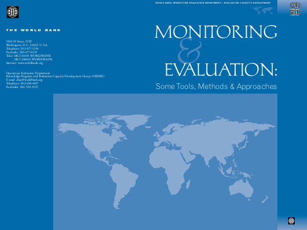 Monitoring And Evaluation Some Tools Methods And Approaches Alnap