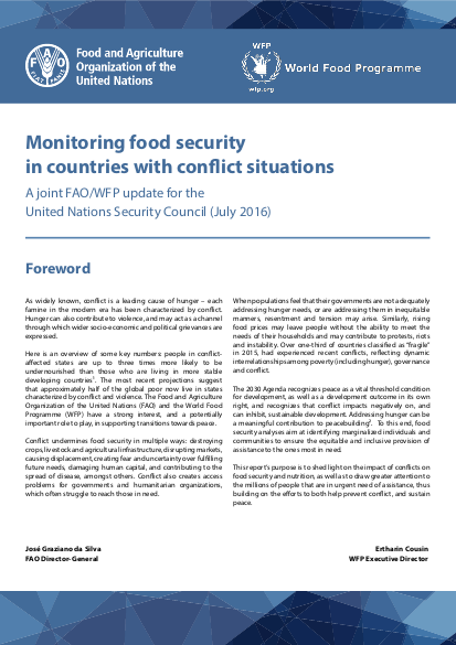 Monitoring food security in countries with conflict situations - A ...