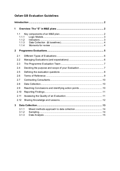 Oxfam GB evaluation guidelines | ALNAP