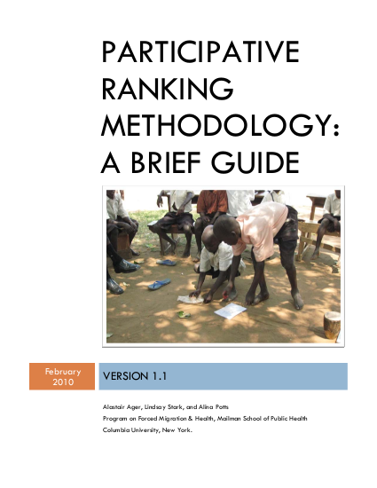 Participative Ranking Methodology: A Brief Guide: Version 1.1 | ALNAP
