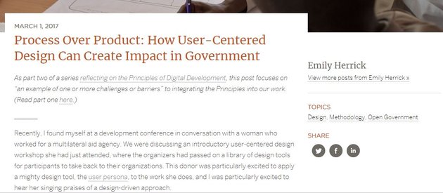 Process over product: How user-centered design can create impact in ...