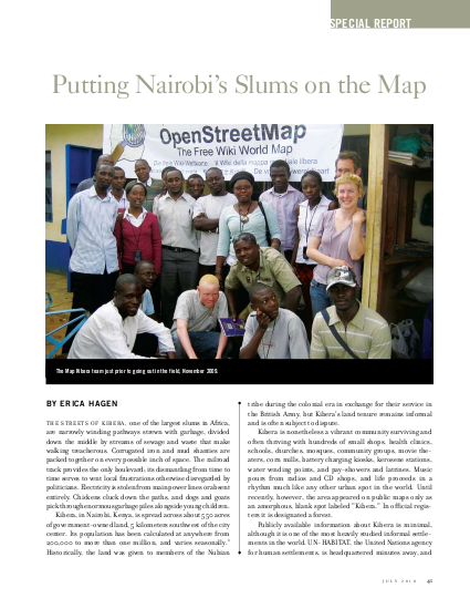 Putting Nairobi's Slums on the Map | ALNAP