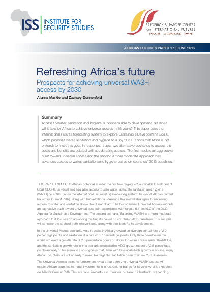 Refreshing Africa’s future: Prospects for achieving universal WASH ...