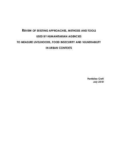 Review Of Existing Approaches Methods And Tools Used By Humanitarian