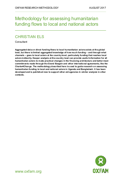 Methodology for Assessing Humanitarian Funding Flows to Local and ...