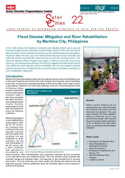 Flood Disaster Mitigation and River Rehabilitation by Marikina City ...