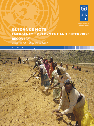 Guidance Note: Emergency Employment and Enterprise Recovery | ALNAP