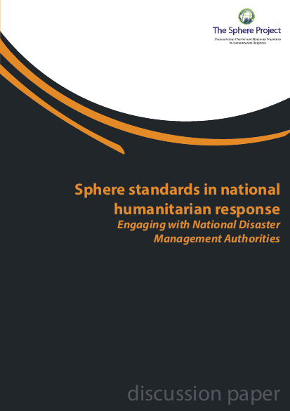 Sphere Standards in National Humanitarian Response: Engaging with ...