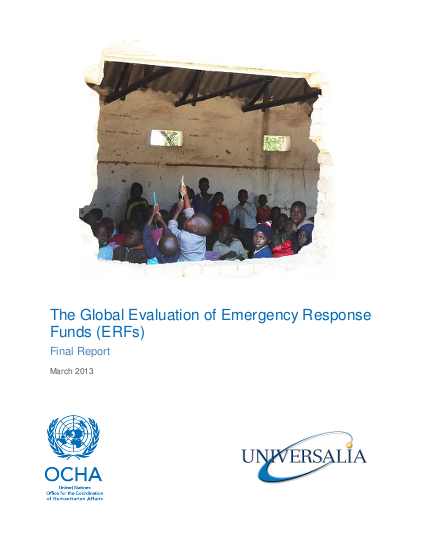 The Global Evaluation of Emergency Response Funds (ERFs) - Final Report | ALNAP
