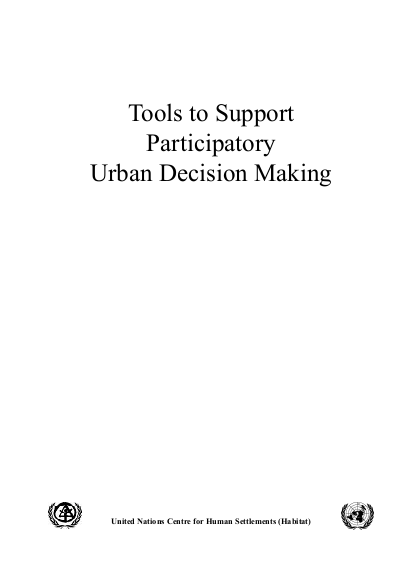 Tools to Support Participatory Urban Decision Making | ALNAP