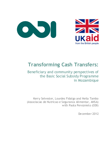 Transforming Cash Transfers: Beneficiary and community perspectives of ...