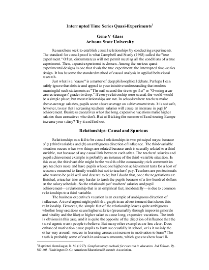 Interrupted Time Series Quasi-Experiments | ALNAP