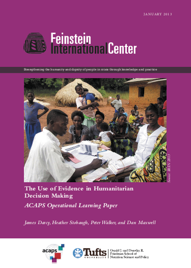 The Use of Evidence in Humanitarian Decision Making | ALNAP
