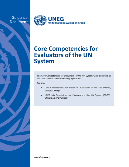 Core Competencies for Evaluators of the UN System | ALNAP