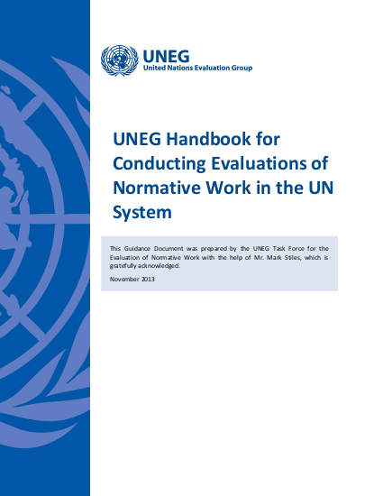 UNEG Handbook for Conducting Evaluations of Normative Work in the UN ...