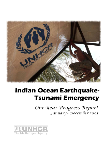 Indian Ocean Earthquake-Tsunami Emergency, One-Year Progress Report, January-December 2005 | ALNAP