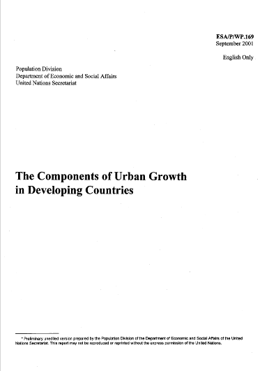 The Components of Urban Growth in Developing Countries | ALNAP