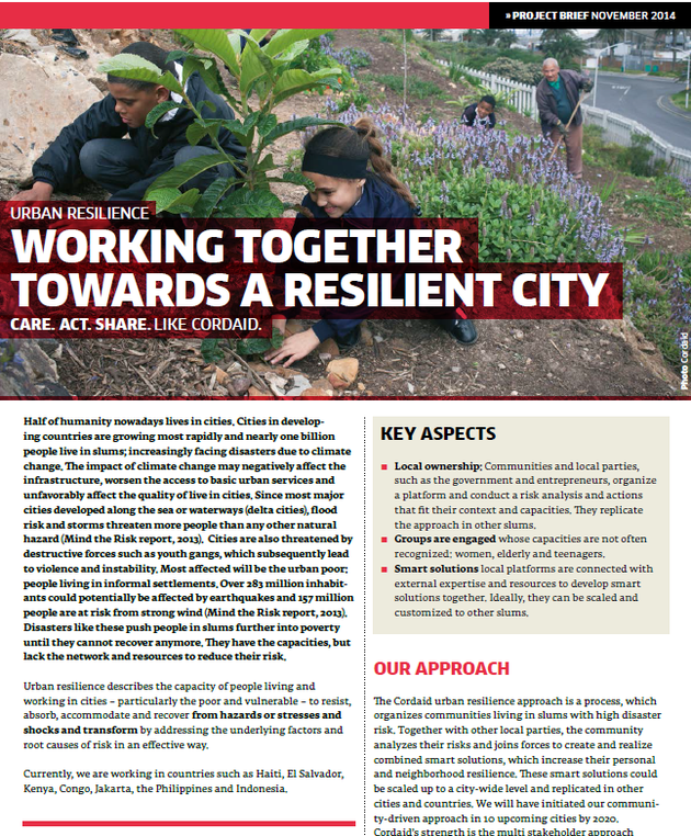 Urban Resilience: Working together towards a resilient city | ALNAP