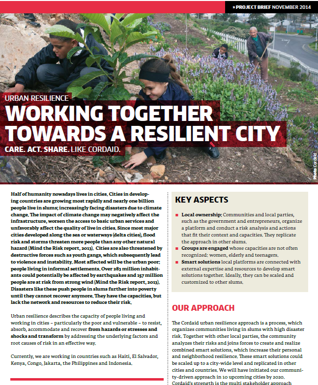 Urban Resilience: Working together towards a resilient city | ALNAP