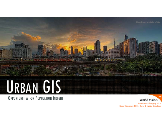 Urban GIS: Opportunities for Population Insight | ALNAP