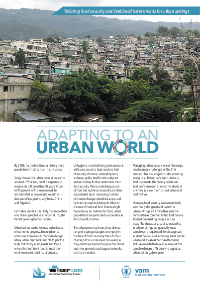 Adapting to an Urban World: Tailoring Food Security and Livelihood ...
