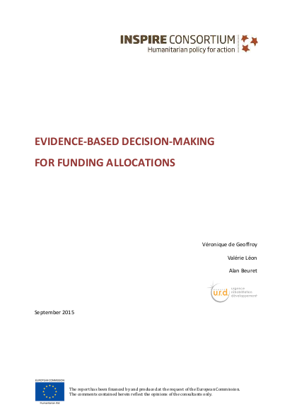 Evidence-based decision making for funding allocations | ALNAP