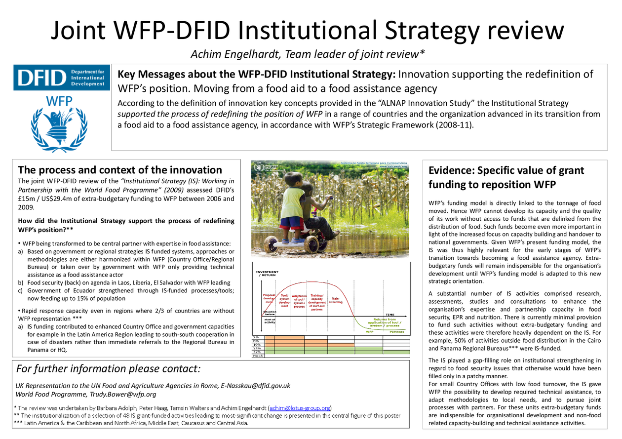 WFP-DFID poster - Innovations fair | ALNAP