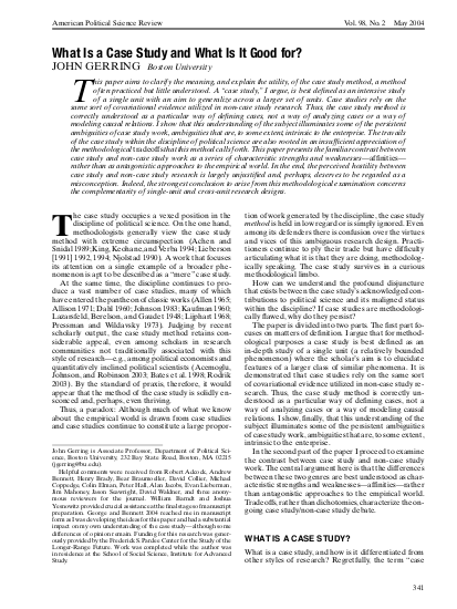 What Is a Case Study and What Is It Good for? | ALNAP