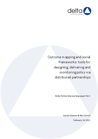 Outcome mapping and social frameworks: tools for designing, delivering ...